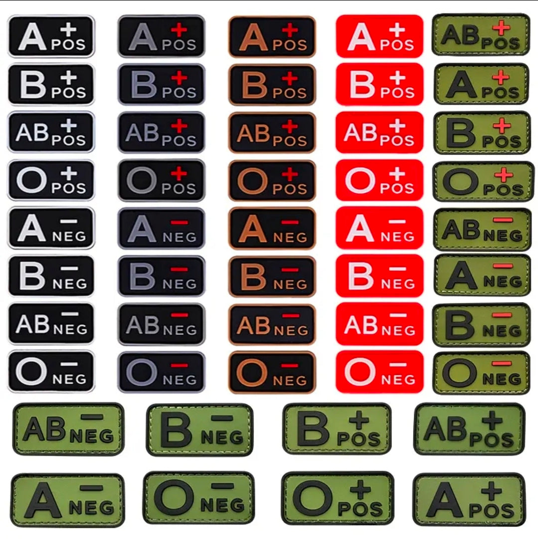 Blood Type Velcro Patches – 2 Pints Fishing